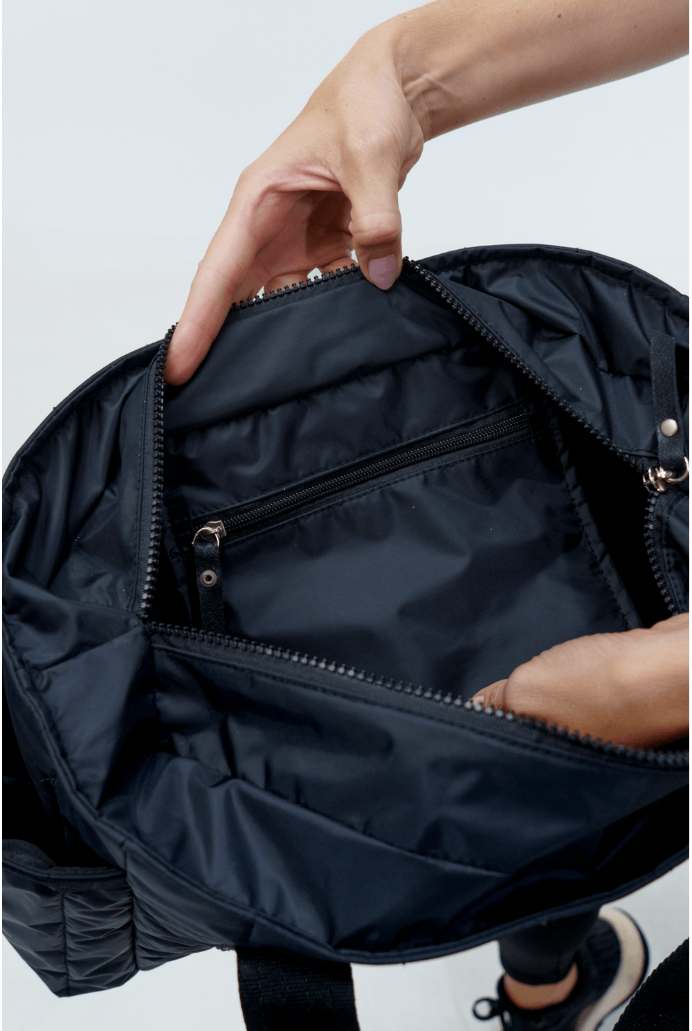 BOLSA NYLON GRANDE PRETO - brofitwear