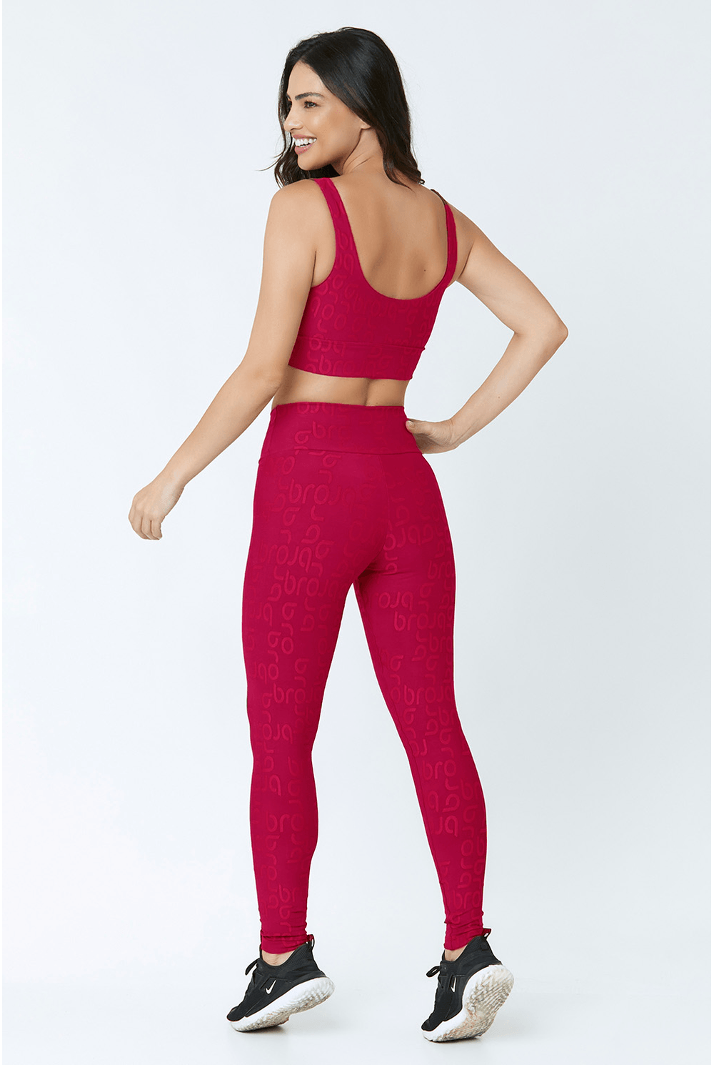 TOP FITNESS BRO CEREJA/TEXTURA - brofitwear